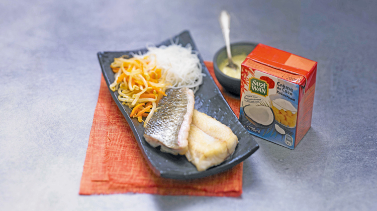 Easy recipe: Sea bass fish in coconut cream
