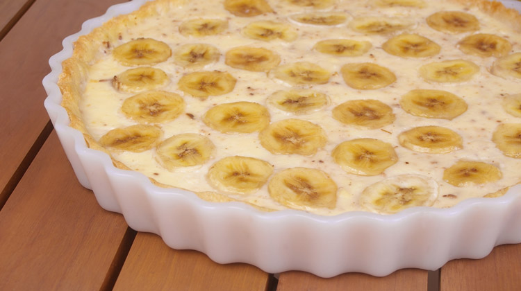 Gourmet recipe: Ganache and banana tart