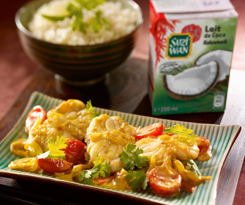 Asian recipe: Curry monkfish with coconut milk