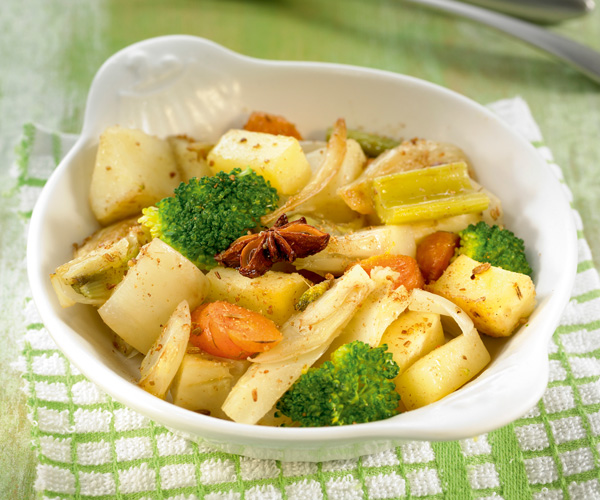 Easy and quick recipe: steamed vegetables