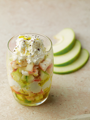 Starter recipe: Green apple and prawn verrines